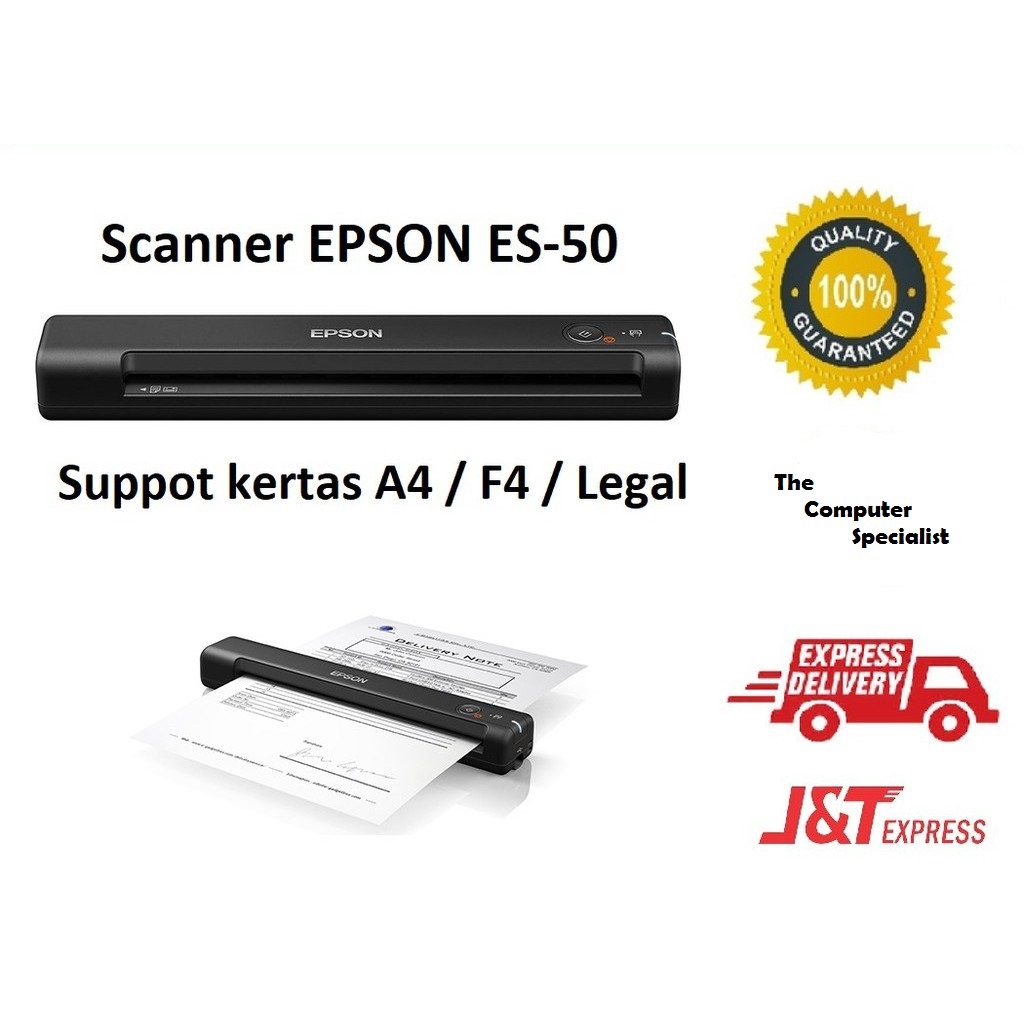 Jual Scanner Epson WorkForce ES-50 / ES50 Portable Sheetfed Scanner | Shopee Indonesia