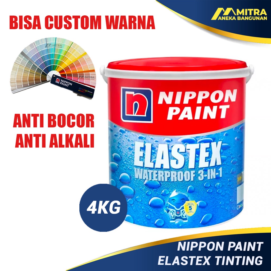 Jual CAT TEMBOK EKSTERIOR ELASTEX TINTING 4 KG BISA REQUEST / CAT ...
