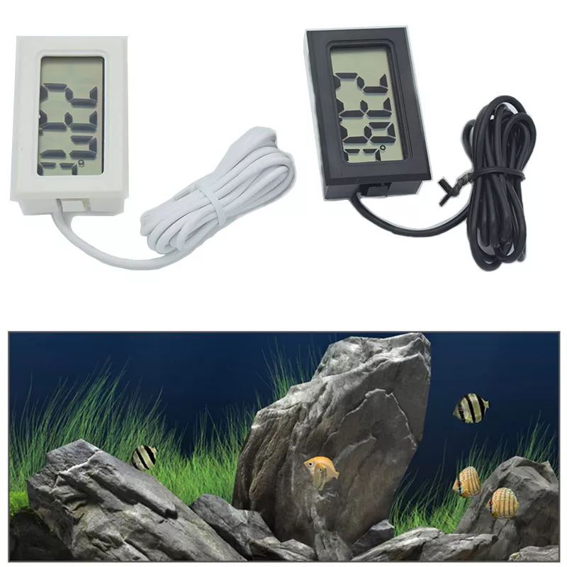 Jual termometer mini digital aquarium akuarium akuascape kulkas freezer ...