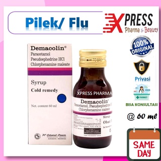 Jual ⚡XPRESS⚡ DEMACOLIN SIRUP 60 ml Obat batuk Pilek Flu Demakolin ...