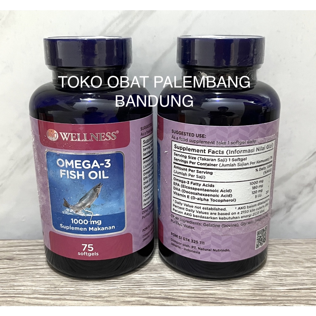 Jual WELLNESS OMEGA 3 FISH OIL 75 SOFTGEL EPA DHA MINYAK IKAN WELLNESS | Shopee Indonesia