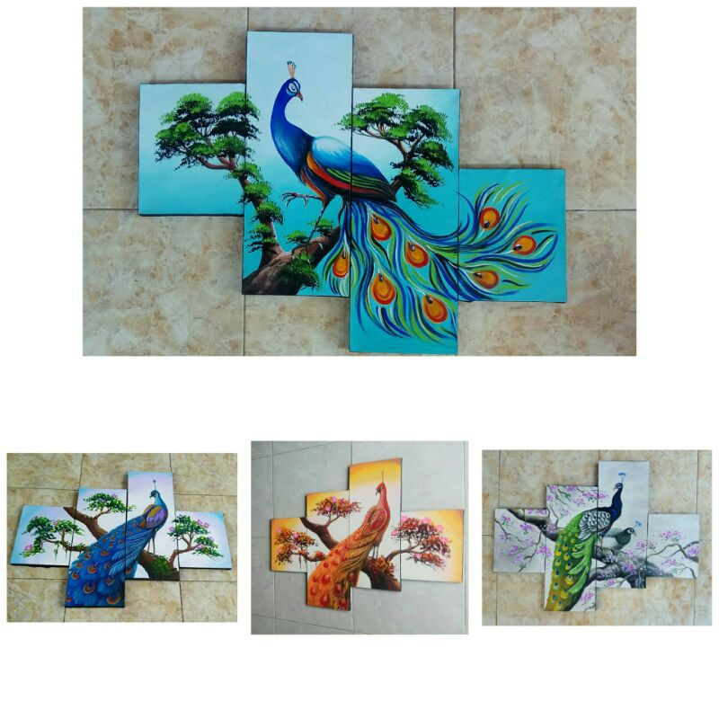 Jual Lukisan panel burung merak | Shopee Indonesia