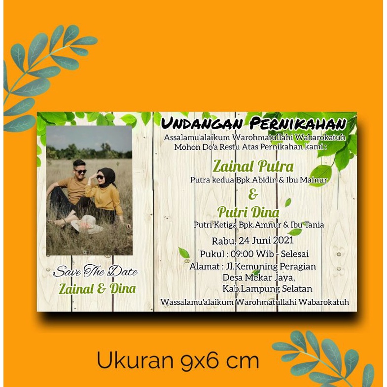 Jual jasa Design undangan punjungan/undangan besek/undangan keplek ...