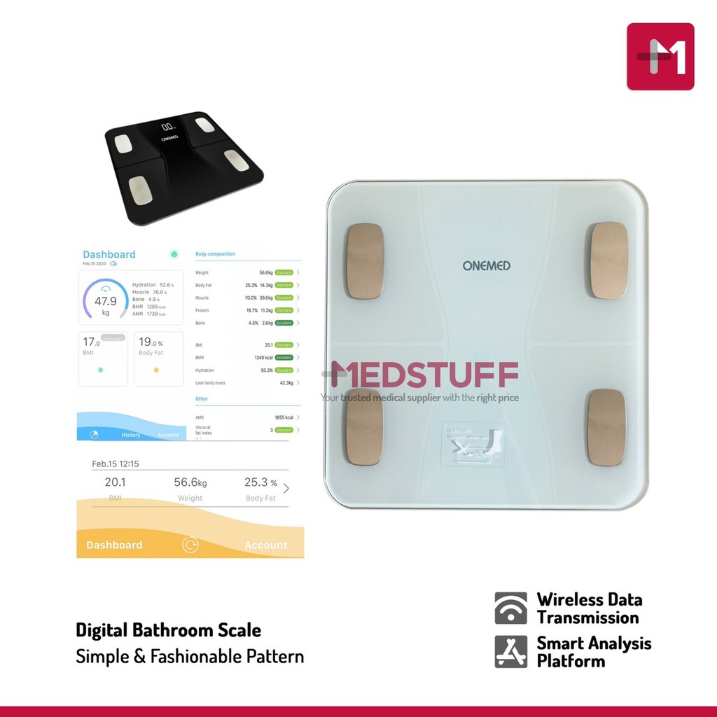 Jual Timbangan Badan Digital Bluetooth IF 2050 A Onemed | Shopee Indonesia