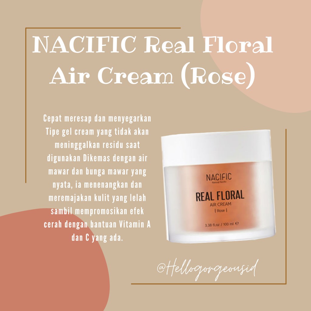 Jual NACIFIC Real Floral Air Cream (Rose) | Shopee Indonesia