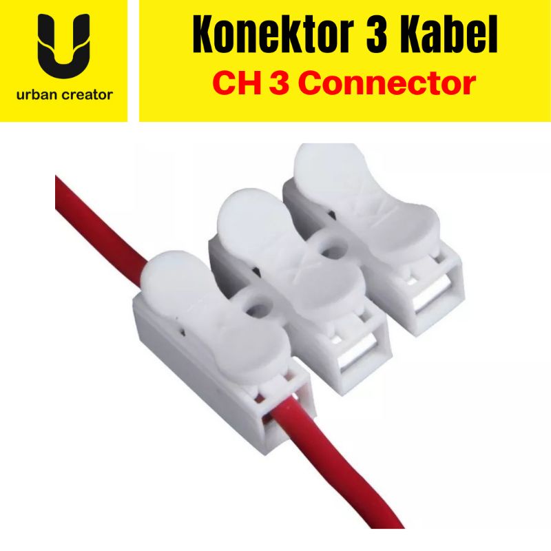 Jual Konektor Kabel Jepit 3 Chanel & 2 Chanel, Quick Connector Cable ...