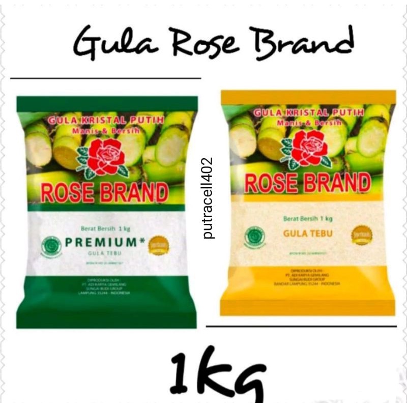 Jual Rose Brand Gula Kristal Putih Rose Brand 1Kg Indonesia|Shopee ...