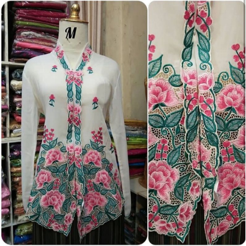 Jual Kebaya Bordir Kerancang | Khas Bukittinggi Sumatera Barat | Shopee ...