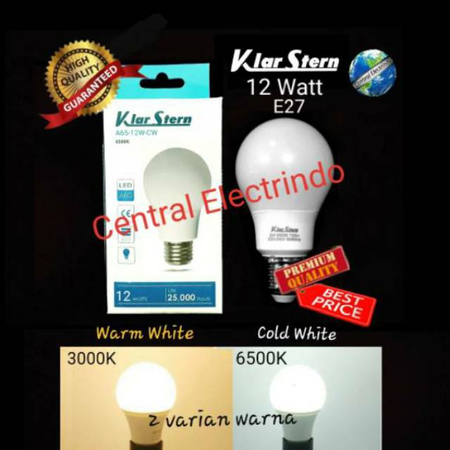 Lampu LED 12 watt Bohlam 12w Bulb LED 12 w Fitting E27 KlarStern ... Lampu LED 12 watt Bohlam 12w Bulb LED 12 w Fitting E27 KlarStern ...
