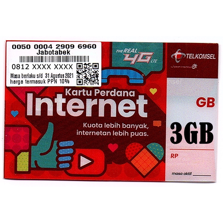 Jual KARTU PERDANA TELKOMSEL 3GB | Shopee Indonesia