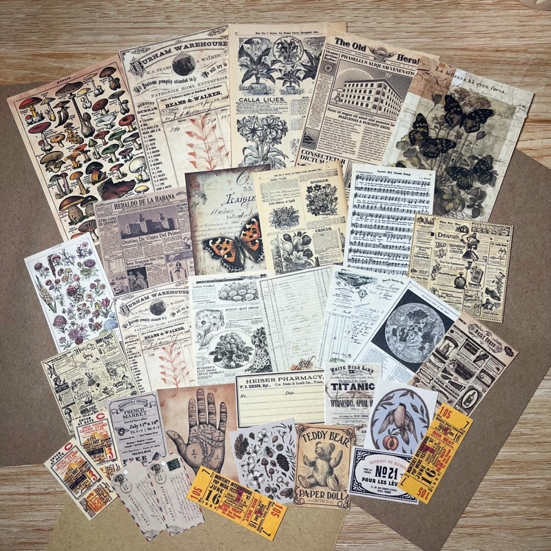 Jual 32 PCS AESTHETIC STICKER PAPER VINTAGE ( for junkjournal ...