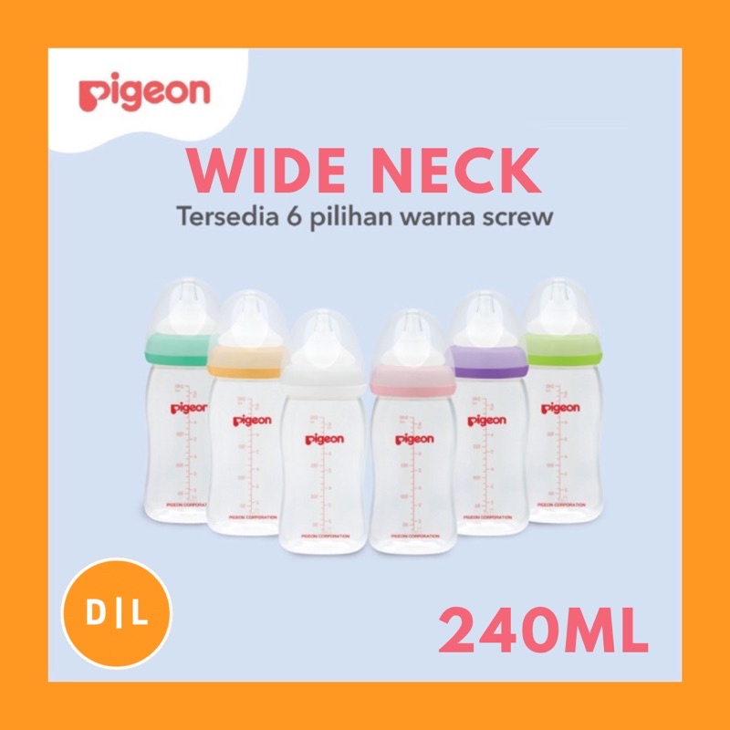 Jual BOTOL PIGEON WIDE NECK 240ml / Botol susu PP 240 ml | Shopee Indonesia