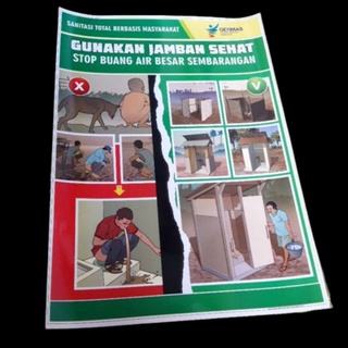 Jual Poster Gunakan Jamban Sehat Stop Buang Air Sembarangan Kode 13 ...