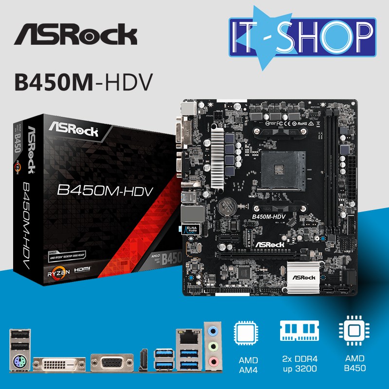 Motherboard Asrock B450m-hdv | Shopee Indonesia