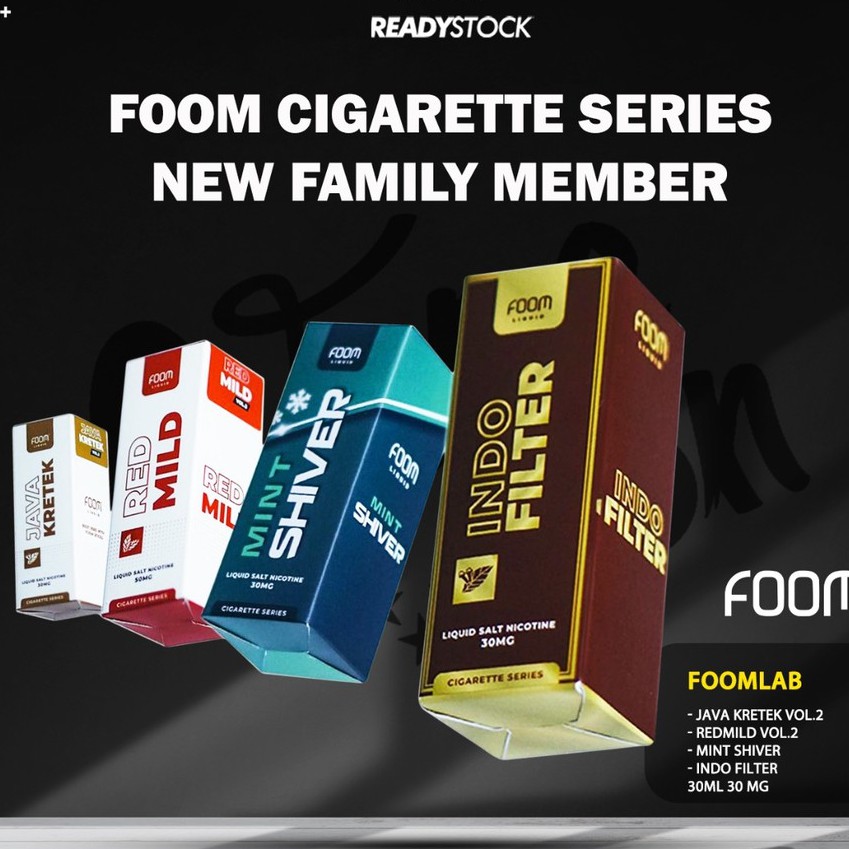 Jual FOOM CIGARETTE SERIES V2 30ML SALT NICOTINE AUTHENTIC BY FOOM LAB ...