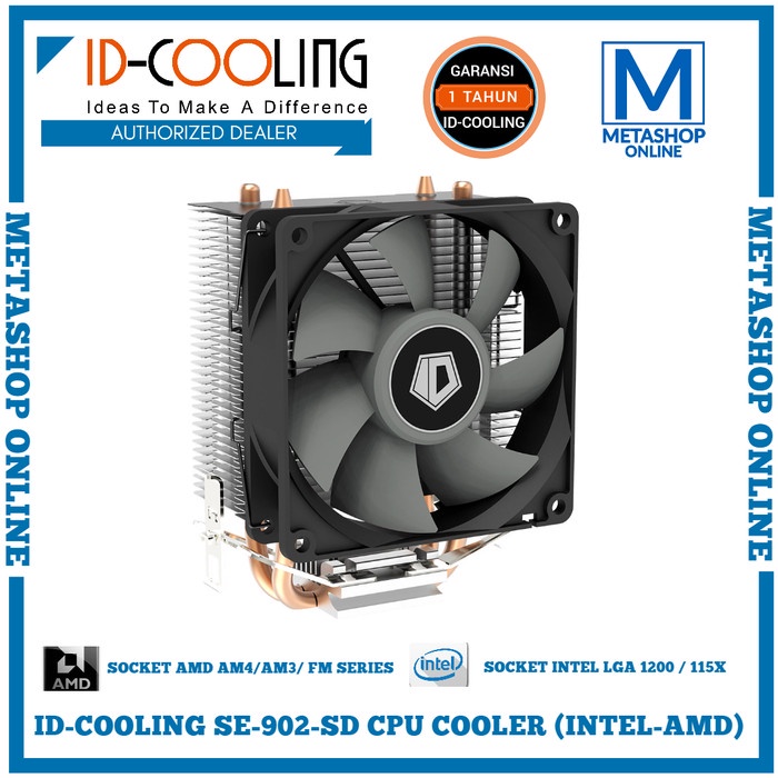 Jual ID-COOLING IDCOOLING SE-902-SD CPU Cooler Fan Kipas Intel AMD HSF | Shopee Indonesia