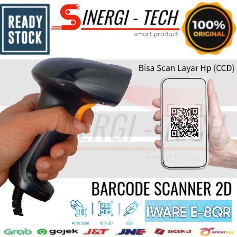 Jual BARCODE SCANNER 2D LASER CCD IWARE BS-E8QR - BISA SCAN LAYAR HP ...