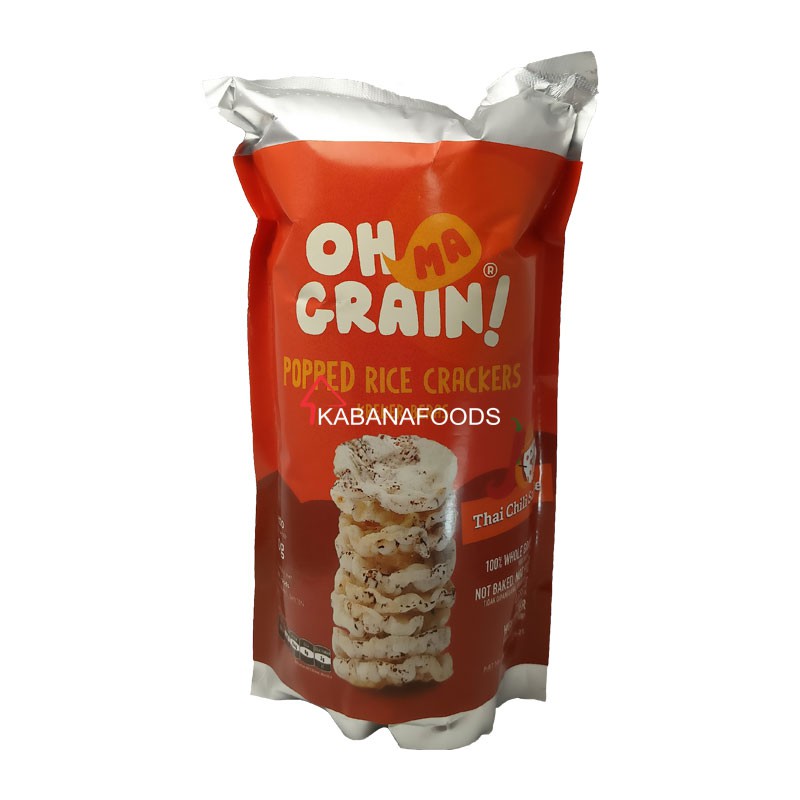 Jual Camilan Sehat Kreker Beras Oh Ma Grain Popped Rice Crackers Thai ...