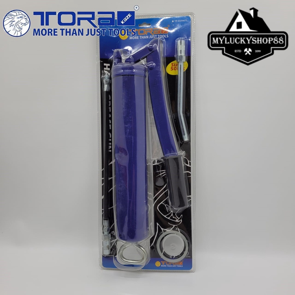 Jual Tora Hand Grease Gun 500 cc Pompa Tangan Gemuk Stempet Pump Oli ...