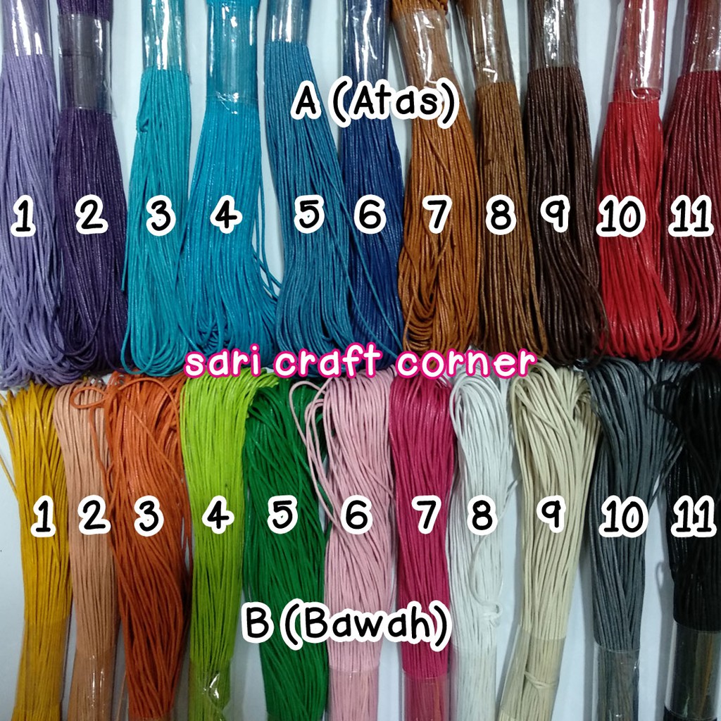 Tali kulit 1.5mm - waxed cotton cord | Shopee Indonesia