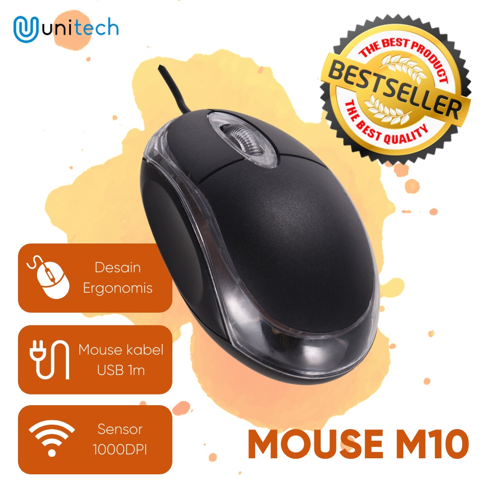 Jual Optical Mouse Kabel USB M10 Plus LED 1000DPI - Black | Shopee ...