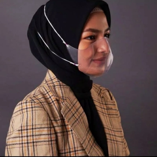 Jual masker hijab transparan viral masker viral transparant terbaru ...