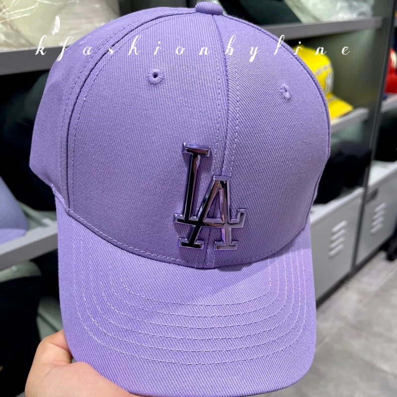 Jual MLB Anodizing logo structure ball cap LA Dodgers (Violet) | Shopee ...