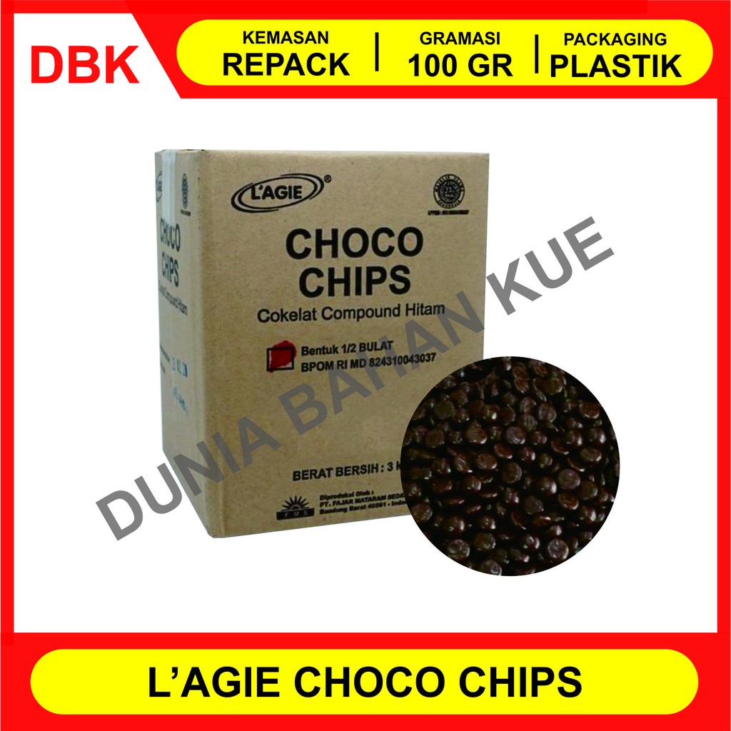 Jual CHOCO CHIPS COKLAT LAGIE 1/2 BULAT REPACK 100 GR | Shopee Indonesia