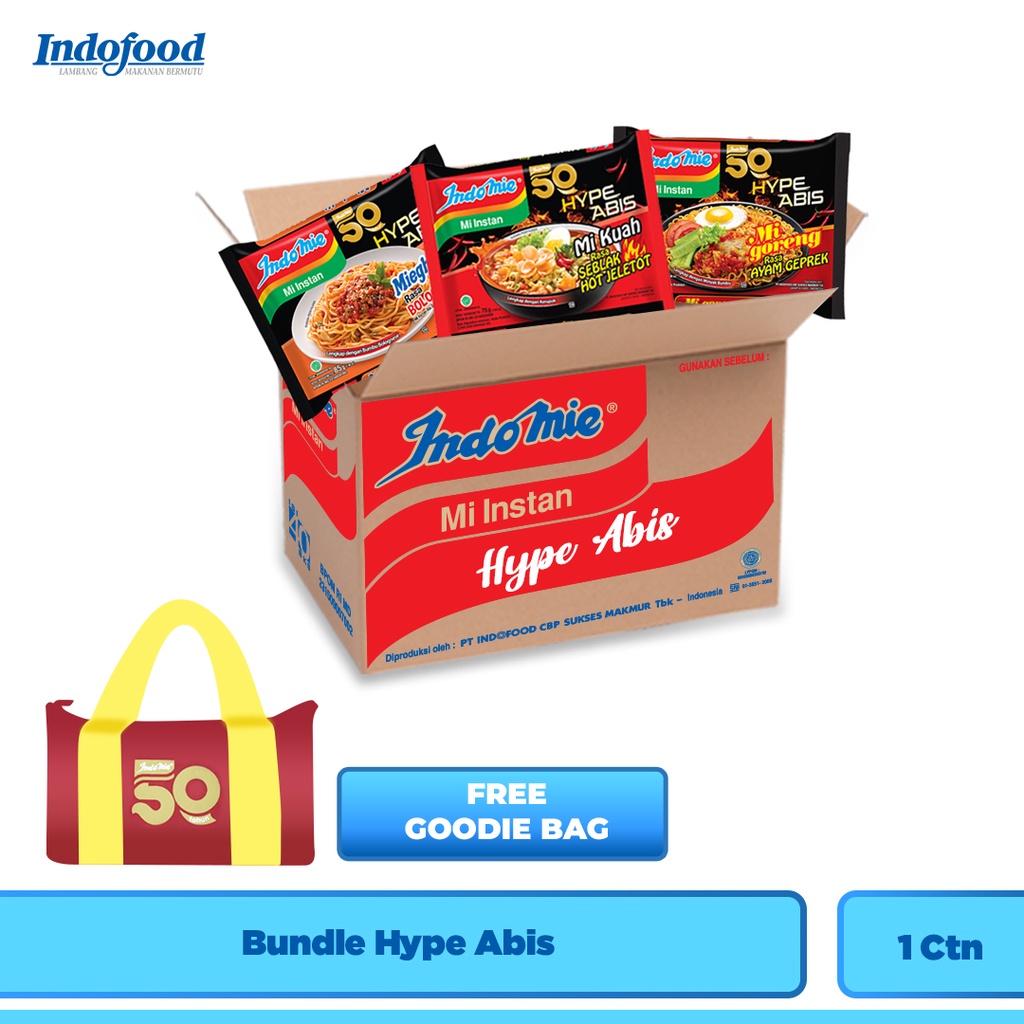 Jual Indomie Bundle Hype Abis Free Goodie Bag B - 1 ctn | Shopee Indonesia