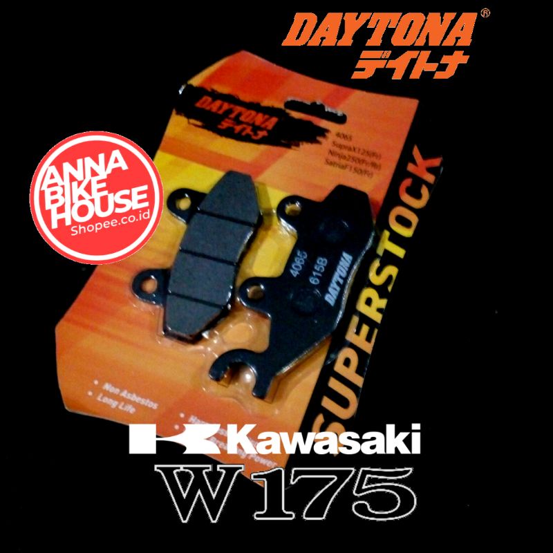 Jual W175 Kampas rem Cakram Disc Pad Kawasaki W175 DAYTONA REM DEPAN ORIGINAL | Shopee Indonesia