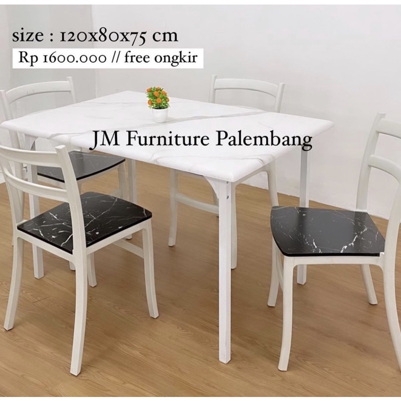 Jual Meja Makan Marble MDF Fiber | Shopee Indonesia
