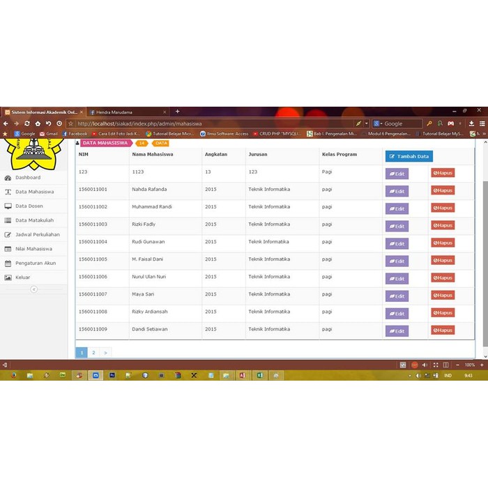 Jual Tutorial Codeigniter membuat aplikasi siakad Indonesia|Shopee ...