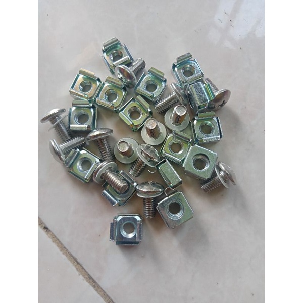 Jual cage Nuts baut + Mur untuk Rack Server, ACPDB, KWH Isi 30 pasang ...