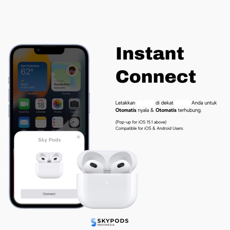 Sky Pods Gen 3 2022 Wireless Charging Case (Highest Upgrade + Spatial ...