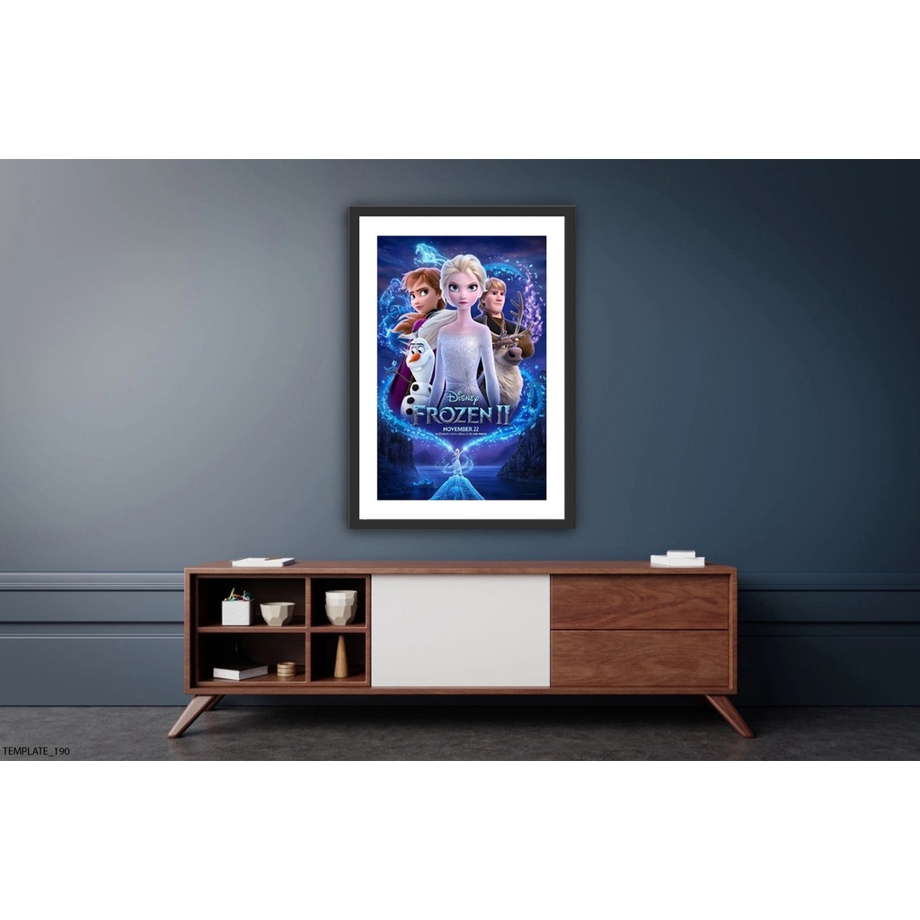 Jual Poster Bingkai / Hiasan Dinding / Poster Film / Disney Frozen II ...