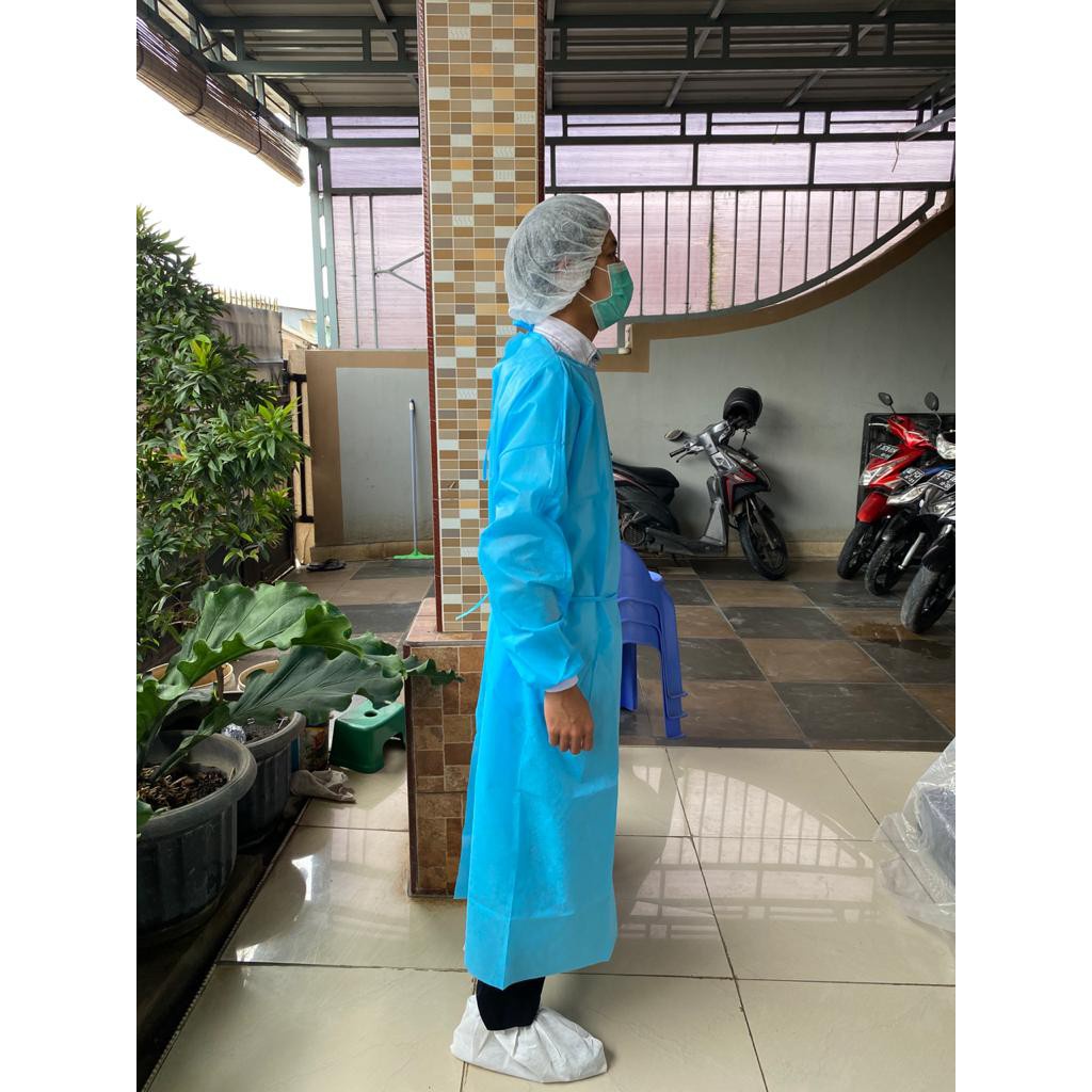 Jual Seragam Pakaian Jubah Medis Operasi APD Disposable Hazmat Coverall ...