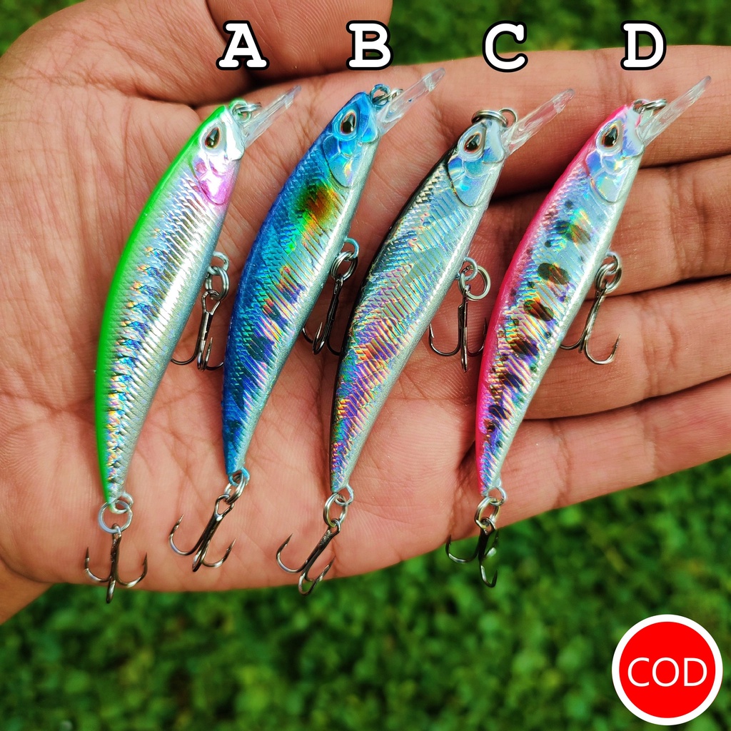 Jual Minnow 8cm/8.5g Minow Casting Sinking Umpan Pancing Kesting Sungai ...