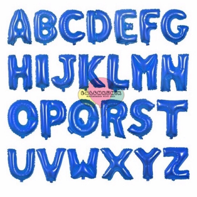 Jual Balon Huruf Biru Tua / NAVY METALIC 40 cm | Shopee Indonesia