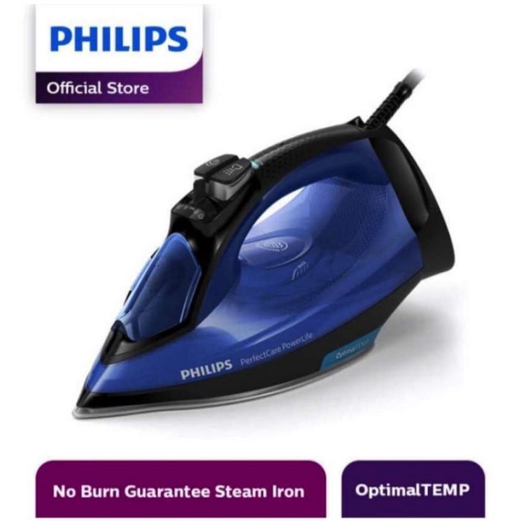 Jual PHILIPS Setrika Uap Optimal Temp GC3920 - Biru | Shopee Indonesia