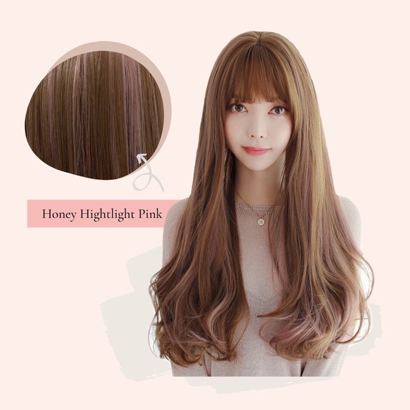 Jual WIG AKEMI PONI TIPIS - LURUS BLOW 65cm - OMBRE HONEY HIGHLIGHT ASH ...