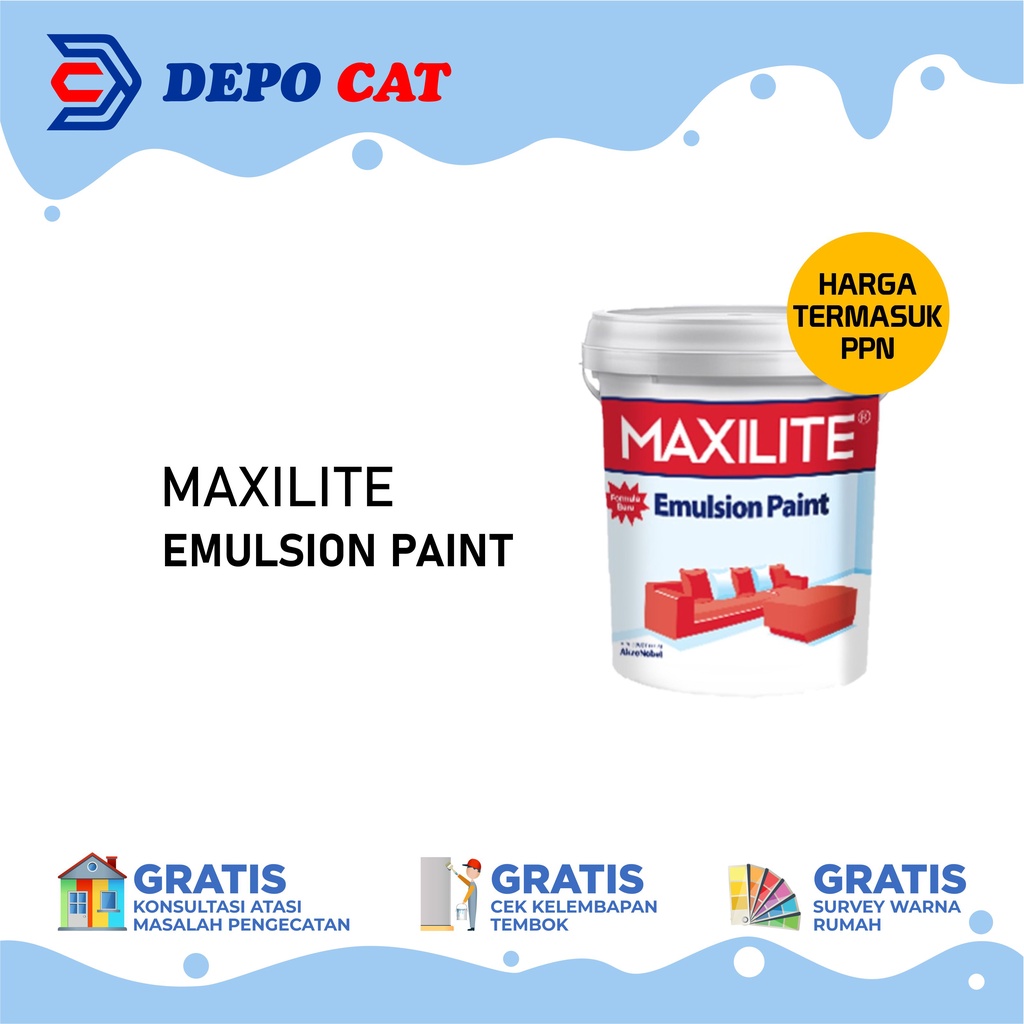 Jual Cat Tembok Ekonomis Maxilite 4,5 Kg | Interior | Shopee Indonesia