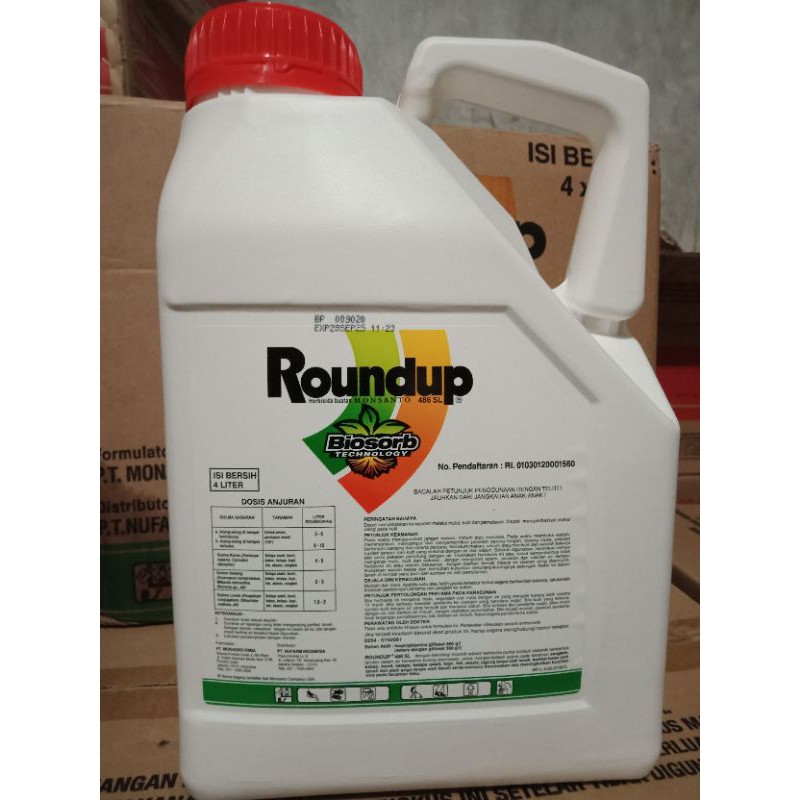 Jual HERBISIDA ROUNDUP 486 SL 4 LITER | Shopee Indonesia