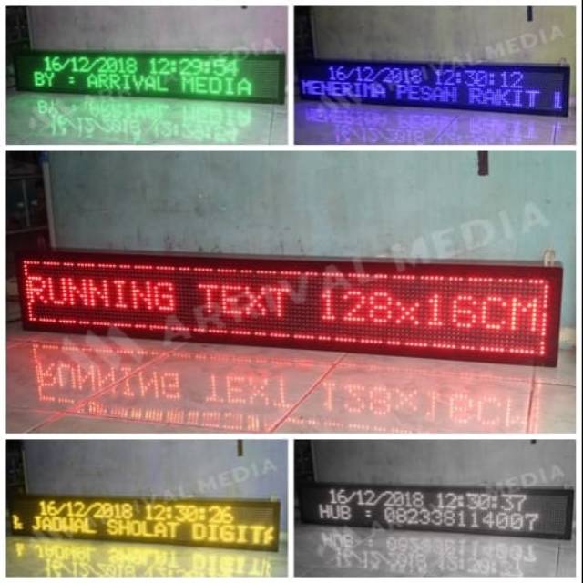 Jual LED Running Text 128x16cm Single Color "WiFi" | Shopee Indonesia