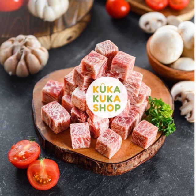 Daging Sapi Beef Wagyu Saikoro Cubes pack 1 KG 100% HALAL AYCE | Shopee ...