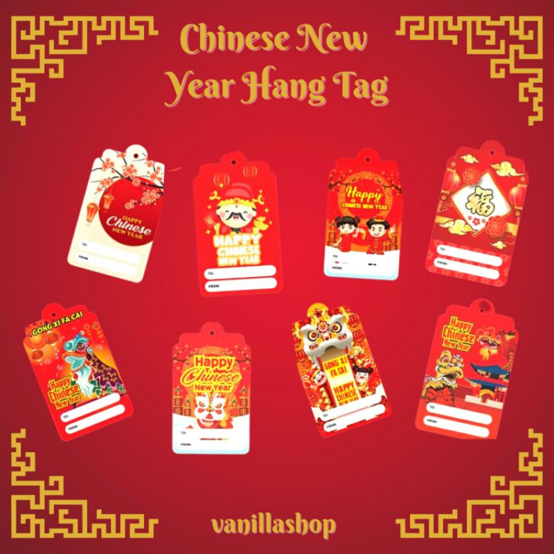 Jual Hangtag Hang Tag Imlek Chinese New Year Hampers Sincia Gong xi fa cai Gantungan Kartu ...