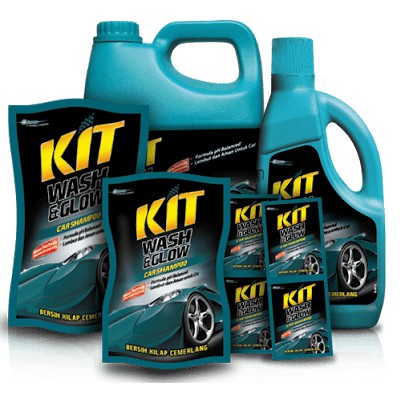Jual sabun cuci mobil Kit Wash & Glow shampoo botol 1ltr 1000ml 1 liter ...