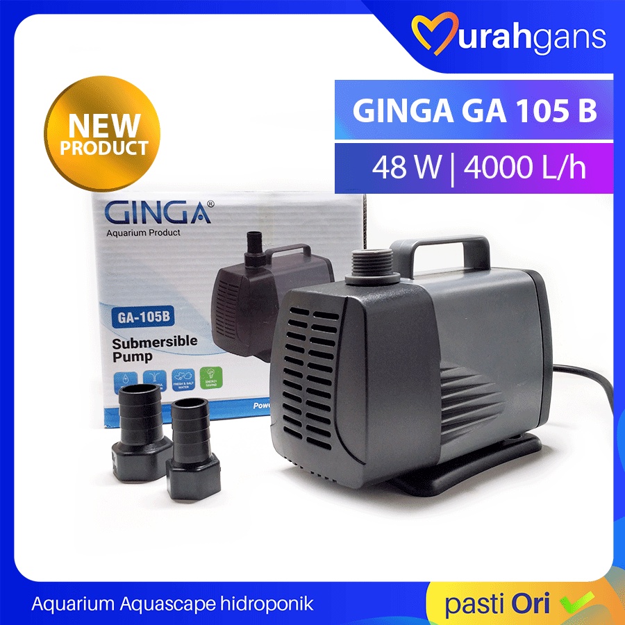 Jual POMPA AIR CELUP AQUARIUM GINGA GA 105B ORIGINAL LOW WATT | Shopee ...