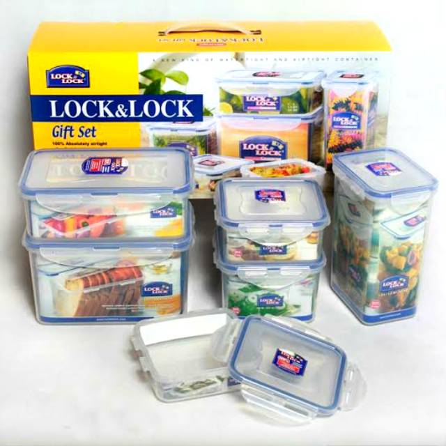 Jual Lock&lock lock and lock gift set 6p food container toples tempat ...