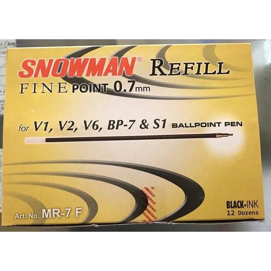 Jual REFILL PEN DINE POINT 0.7 MM SNOWMAN V1 V2 V6 BP7 S1 - BIRU ...