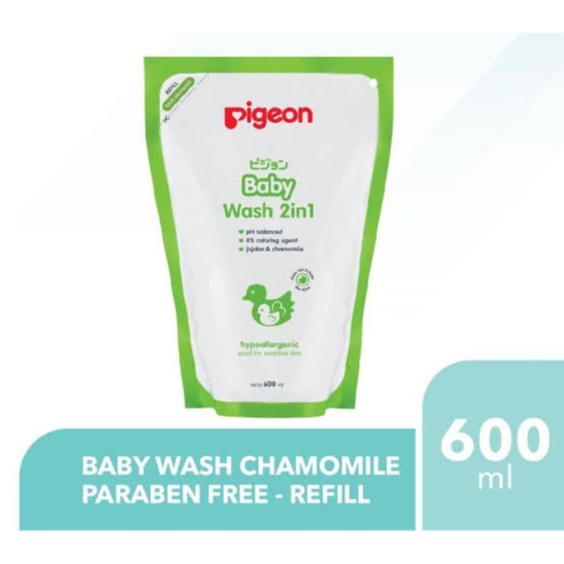 Jual Pigeon Baby Wash Sabun Mandi Shampo Anak 2in1 Refill 600ml ...